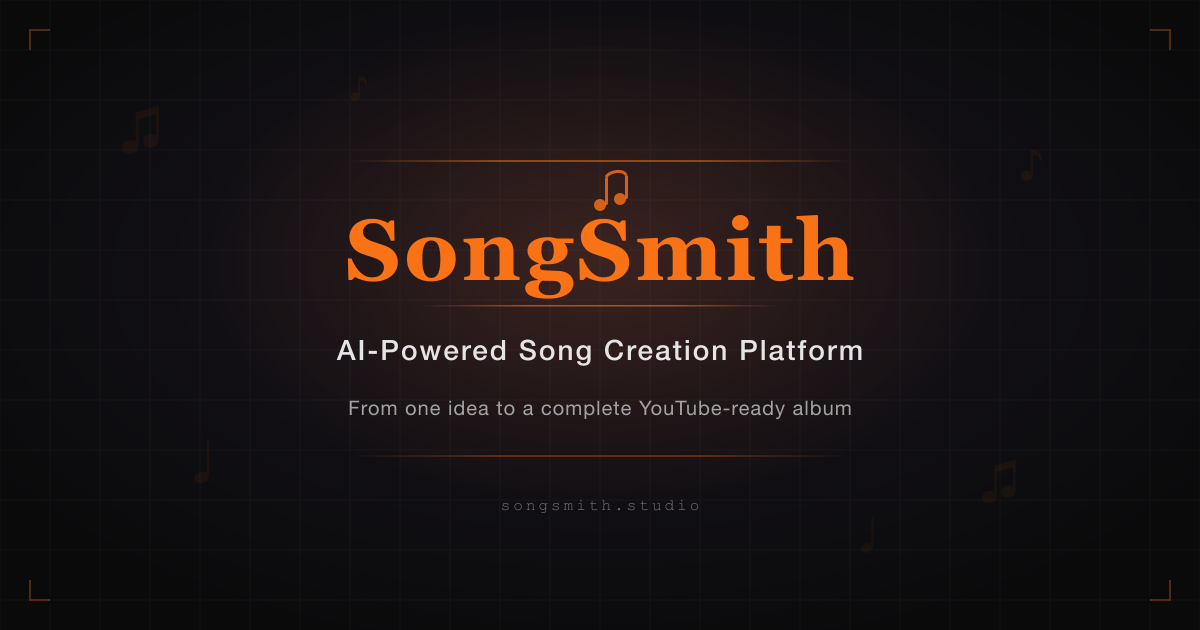 SongSmith — AI Album Creator & Suno Automation | Idea to YouTube
